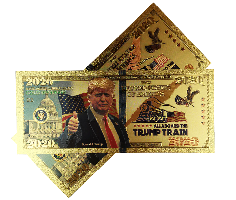 All Aboard The Trump Train 2020 24K Gold Bill – PatriotAddict